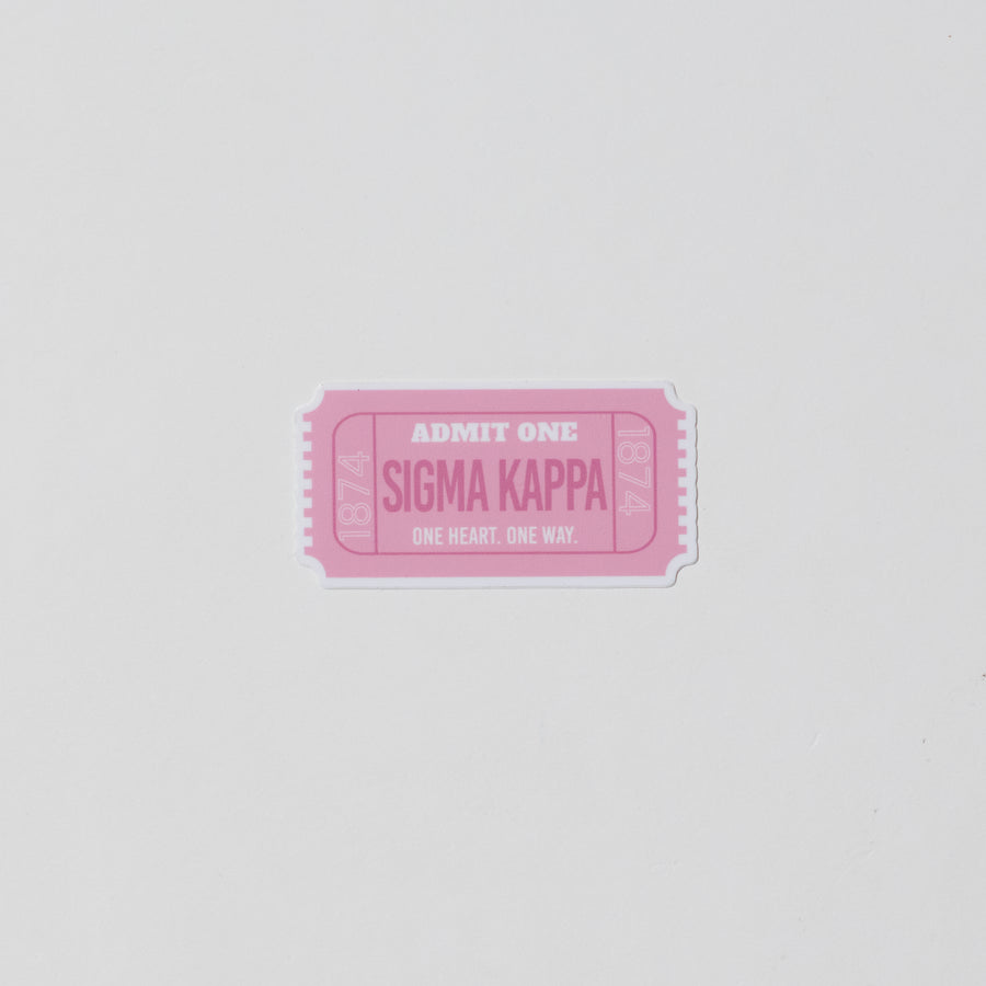 Admission Ticket Sorority Sticker – University Tees