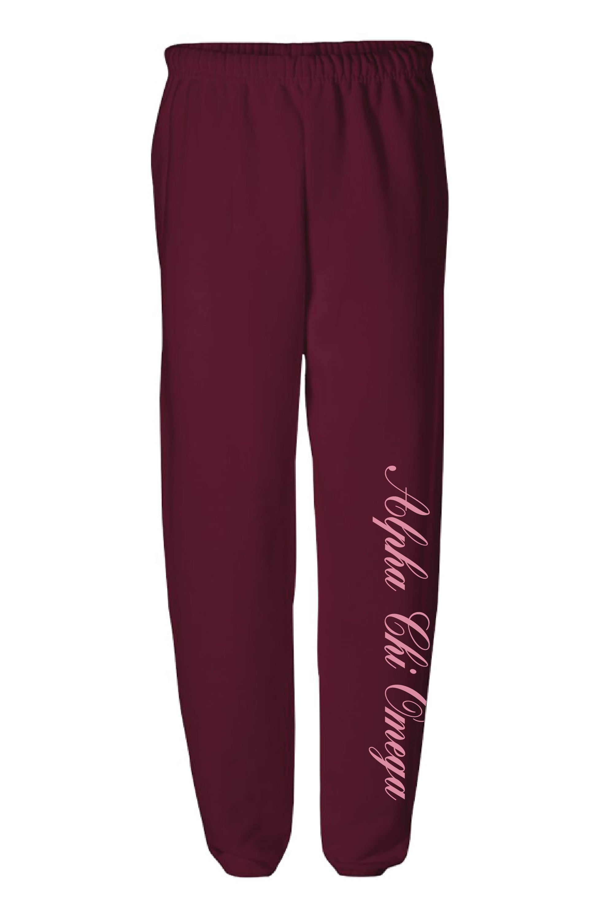 Cursive Maroon Sorority Joggers – University Tees