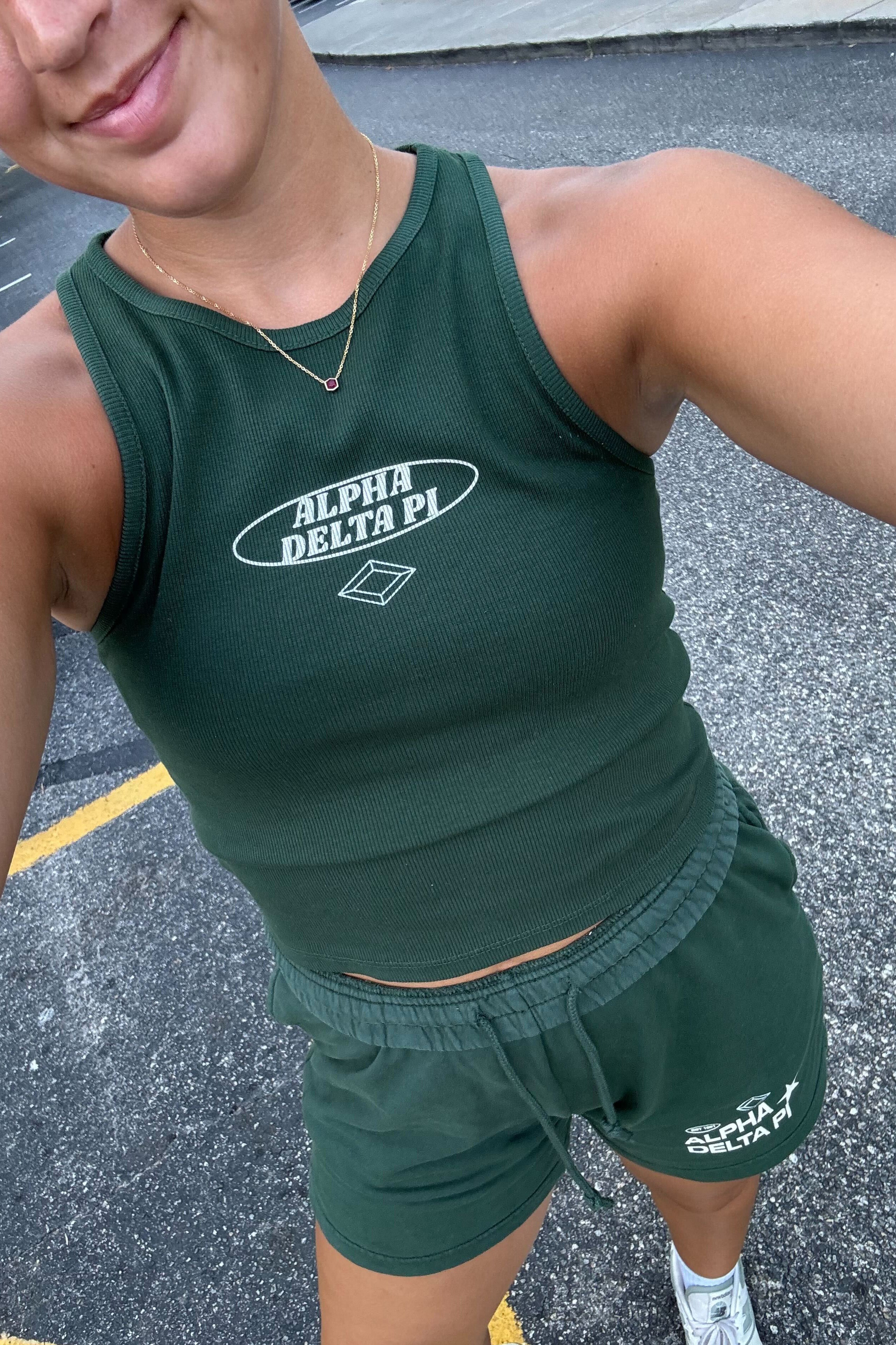 Alpha Delta Pi Alpine Oval Matching Set Tank – University Tees