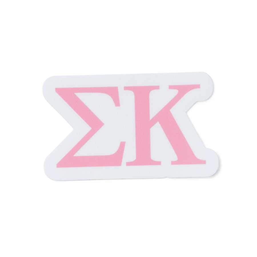 Pink Greek Letter Sorority Sticker – University Tees
